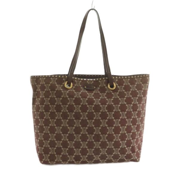 セリーヌ CELINE トートバッグ マカダム柄 キャンバス 茶 /MI ■OS ■OH レディース【ブランド】セリーヌ CELINE【表記サイズ】表記なし【実寸サイズ】持ち手の長さ：54cm　ヨコ：48cm　タテ：33cm　マチ：15.5...