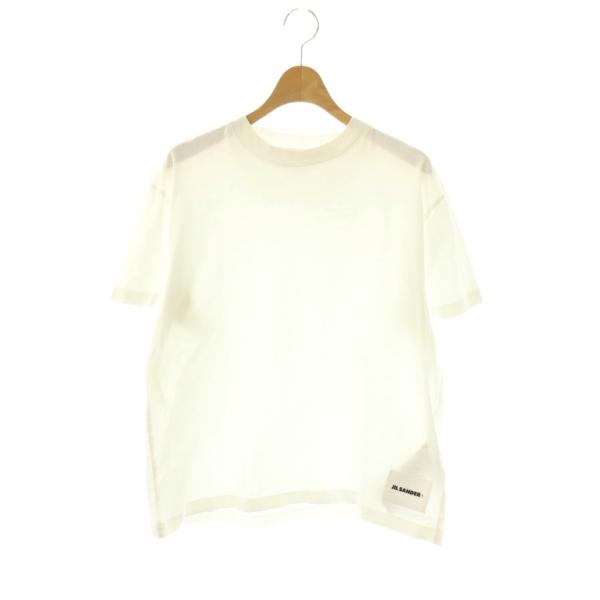 ジルサンダープラス JIL SANDER＋  j40gc0001 ロゴラベルクルーネック半袖Tシャツ カットソー コットン M 白 /NR ■OS レディース【ブランド】ジルサンダープラス JIL SANDER＋【表記サイズ】M【実寸サイズ...