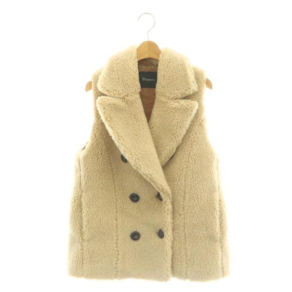 ダイアグラム グレースコンチネンタル Diagram GRACE CONTINENTAL ボアベスト ジレ ダブル F ベージュ /DF ■OS レディース【ブランド】ダイアグラム グレースコンチネンタル Diagram GRACE CON...