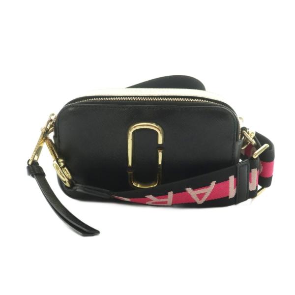 マークジェイコブス MARC JACOBS スナップショット ショルダーバッグ スクエア型 黒 ピンク /MI ■OS レディース【ブランド】マークジェイコブス MARC JACOBS【表記サイズ】表記なし【実寸サイズ】持ち手の長さ：-cm...