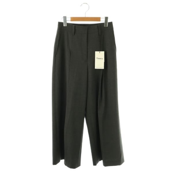 未使用品 セオリー Theory 25AW Traceable Wool Pleated Trouser パンツ ワイド タック 00 グレー /HK ■OS ■SH レディース【ブランド】セオリー Theory【表記サイズ】00【実寸サイ...