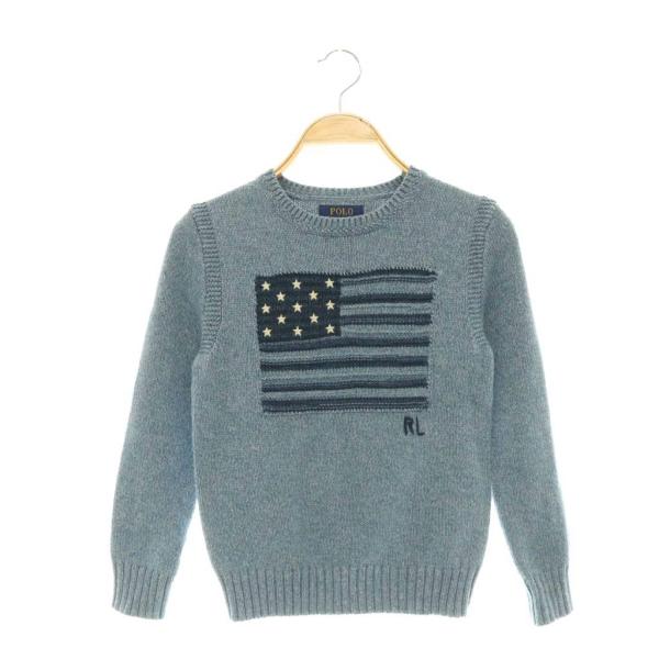 ポロ ラルフローレン POLO RALPH LAUREN アイコニックフラッグセーター ニット 長袖 8 ブルー ネイビー ホワイト /DO ■OS キッズ【ブランド】ポロ ラルフローレン POLO RALPH LAUREN【表記サイズ】8...