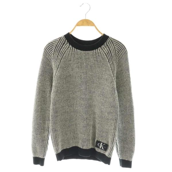 カルバンクラインジーンズ Calvin Klein Jeans ニット ロゴワッペン クルーネック 12 白 黒 /SY ■OS キッズ【ブランド】カルバンクラインジーンズ Calvin Klein Jeans【表記サイズ】12【実寸サイズ...