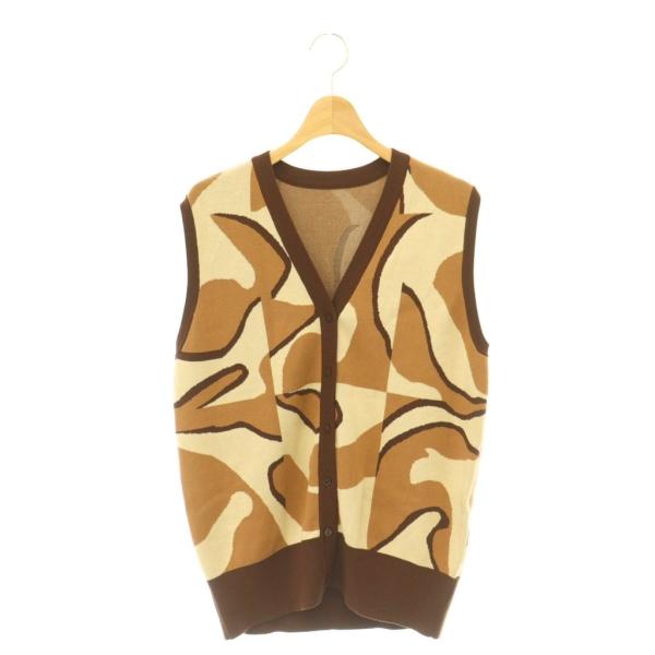 アメリヴィンテージ Ameri VINTAGE MEDI CURVE ART 2WAY VEST KNIT TOP ニット ベスト ジャガード 前後2WAY F キャメル アイボリー /HS ■OS レディース【ブランド】アメリヴィンテージ...