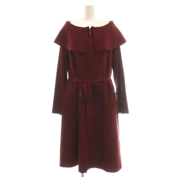 トゥービーシック TO BE CHIC 大きいサイズ ワンピース ニット ロング ウール混 46 ワインレッド W7F01-605-39 /MI ■OS レディース【ブランド】トゥービーシック TO BE CHIC【表記サイズ】46【実寸サ...