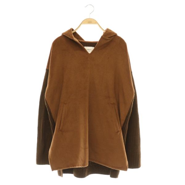 アメリヴィンテージ Ameri VINTAGE HOODED DOCKING KNIT フーディ パーカー ニット 切替 プルオーバー F ブラウン /MY ■OS レディース【ブランド】アメリヴィンテージ Ameri VINTAGE【表記...