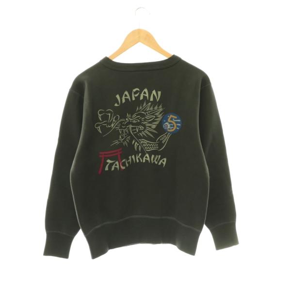 バズリクソンズ BUZZ RICKSON’S SET-IN CREW SWEAT SHIRTS TACHIKAWA JAPAN 前V スウェット トレーナー プリント 長袖 M チャコール /HS ■OS メンズ【ブランド】バズリクソンズ ...
