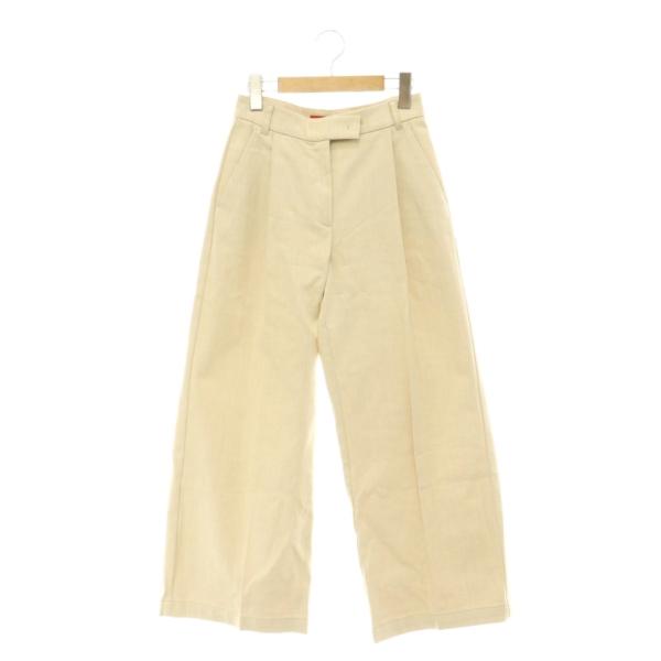 マックス&amp;コー MAX&amp;CO. 23年製 ワイドパンツ タック ジッパーフライ 36 アイボリー /DO ■OS レディース【ブランド】マックス&amp;コー MAX&amp;CO.【表記サイズ】36【実寸サイズ】ウエスト：...