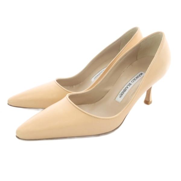 マノロブラニク MANOLO BLAHNIK レザー パンプス ピンヒール ポインテッドトゥ 35 ベージュ /SR レディース【ブランド】マノロブラニク MANOLO BLAHNIK【表記サイズ】35【実寸サイズ】ヒールの高さ：6cm　最...