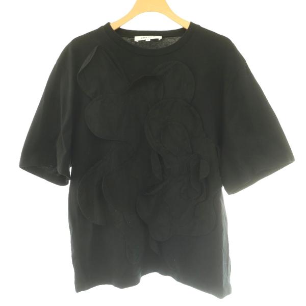 エンフォルド 24SS デコラティブ ウェーブ ティーシャツ DECORATIVE WAVE T-SHIRT Tシャツ カットソー 半袖 38 黒 ブラック /SS ■OS【ブランド】エンフォルド ENFOLD【表記サイズ】38(M)【実寸...