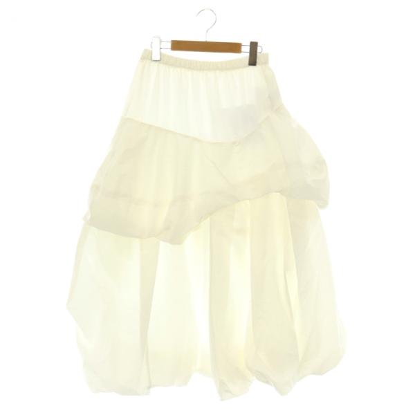 エンフォルド ENFOLD 24SS SOLID WAVE TUCK SKIRT スカート フレア ロング 38 白 /CX ■OS レディース【ブランド】エンフォルド ENFOLD【表記サイズ】38【実寸サイズ】ウエスト：62cm　ヒップ...