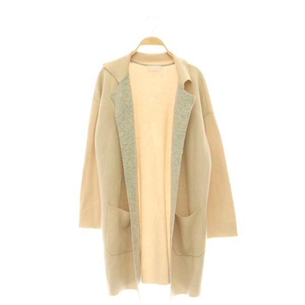 エルミダ EL MIDAS カシミヤ  ロングカーディガン ニット 38 ピンクベージュ グレー /HK ■OS レディース【表記サイズ】38【実寸サイズ】身幅：52cm　着丈：80.5cm　ゆき丈：77cm　　【素材】カシミヤ【色】ピンク...