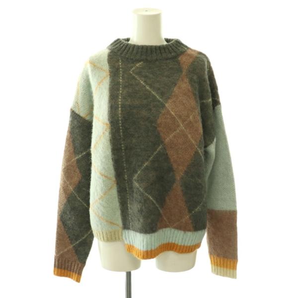 アメリヴィンテージ Ameri VINTAGE デザイン ニット セーター F グレー マルチカラー /ES ■OS レディース【ブランド】アメリヴィンテージ Ameri VINTAGE【表記サイズ】F【実寸サイズ】肩幅：57cm　身幅：5...