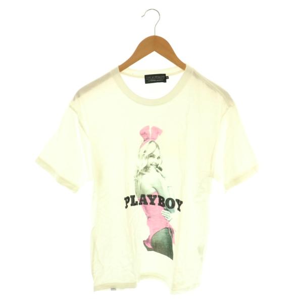 ヒステリックグラマー HYSTERIC GLAMOUR × PLAYBOY PLAYMATE ASHLEY Tシャツ クルーネック プリント 半袖 S 白 ホワイト /HS ■OS ■SH メンズ【ブランド】ヒステリックグラマー HYSTE...