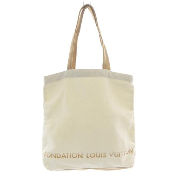 ルイヴィトン LOUIS VUITTON FONDATION 美術館限定 キャンバストートバッグ ハンドバッグ 白 ホワイト /SR ■OH レディース【ブランド】ルイヴィトン LOUIS VUITTON【表記サイズ】サイズなし（実寸サイズ...