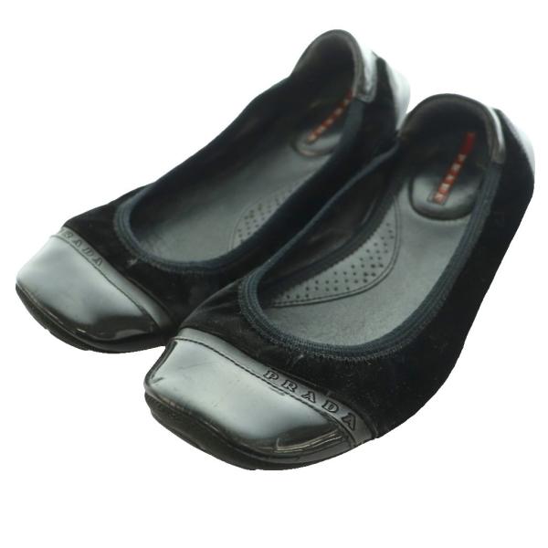 プラダ リネアロッサ PRADA LINEA ROSSA バレエシューズ 36 黒 ブラック /SS ■OS レディース【ブランド】プラダ リネアロッサ PRADA LINEA ROSSA【表記サイズ】36(23cm)【実寸サイズ】最大幅：...