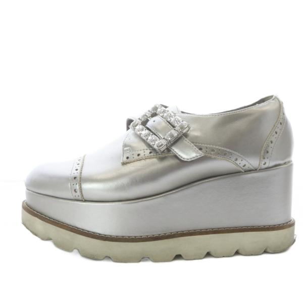デイジーリンフォクシー DAISY LIN For FOXEY ワッツスニーカー プラットフォーム 厚底 35.5 シルバー色 /YO32 レディース【ブランド】デイジーリンフォクシー DAISY LIN For FOXEY【表記サイズ】3...