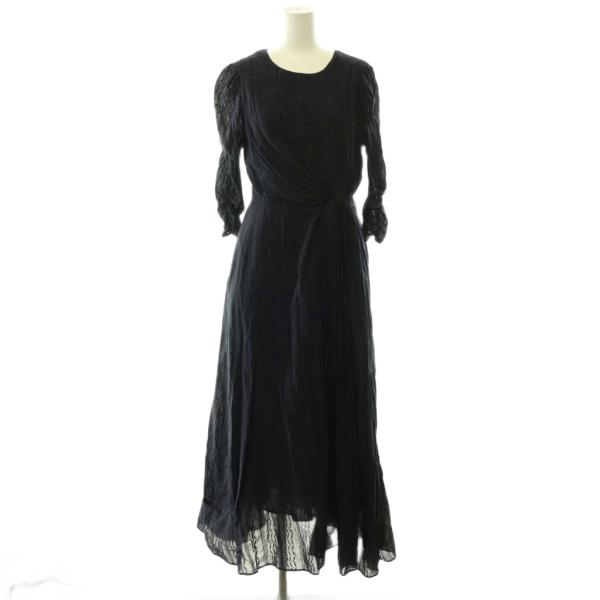 ヌキテパ NE QUITTEZ PAS! ×Kanako Sato Cotton Jqd Twisted Waist Dress ドレス ワンピース ジャガード M ネイビー /CX ■OS レディース【ブランド】ヌキテパ NE QUITT...