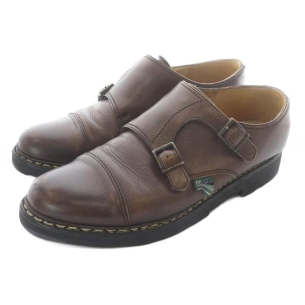 パラブーツ Paraboot ウィリアム ダブルモンクストラップ シューズ レザー 7.5 黒 /SR ■AD メンズ【ブランド】パラブーツ Paraboot【表記サイズ】7.5【実寸サイズ】ヒールの高さ：2.3cm　最大幅：10.5cm　...