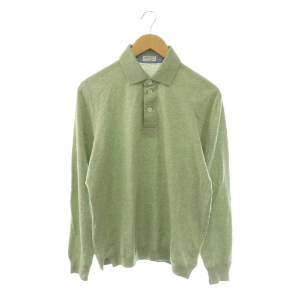 ブルネロクチネリ BRUNELLO CUCINELLI ニットポロシャツ 46 緑 DB92358 /MI ■OS ■AD メンズ【ブランド】ブルネロクチネリ BRUNELLO CUCINELLI【表記サイズ】46【実寸サイズ】肩幅：42c...