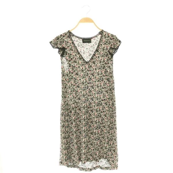 ザディグ エ ヴォルテール ZADIG &amp; VOLTAIRE 花柄ワンピース 膝丈 XS グレー ブラック /HK ■OS レディース【ブランド】ザディグ エ ヴォルテール ZADIG &amp; VOLTAIRE【表記サイズ】XS...