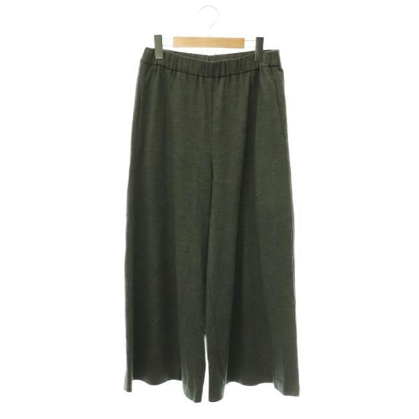 ノット KNOTT トゥモローランド イージー ワイドパンツ ウール アンクル丈 1 ダークグレー /HS ■OS レディース【ブランド】ノット KNOTT トゥモローランド【表記サイズ】1【実寸サイズ】ウエスト：67cm　もも幅：31cm...