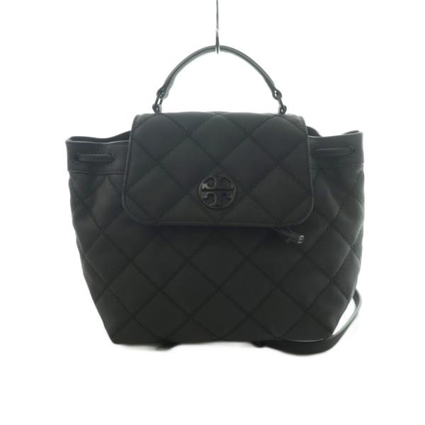 トリーバーチ TORY BURCH ウィラ マット バックパック ミニリュック リュックサック デイパック キルティング 黒 /MI ■OS レディース【ブランド】トリーバーチ TORY BURCH【表記サイズ】表記なし【実寸サイズ】持ち手...