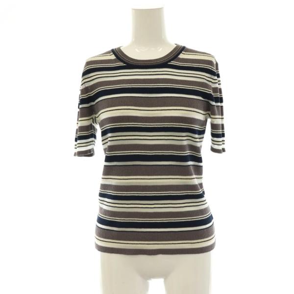 セオリーリュクス theory luxe 26SS Fortuna Eris Sweater 半袖 サマーニット セーター リネン混 038 グレー マルチカラー /ES ■OS レディース【ブランド】セオリーリュクス theory lux...