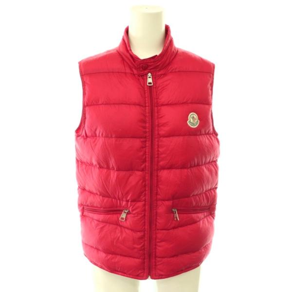 モンクレール MONCLER ギュイ  gui ダウンベスト アウター ロゴパッチ 164cm キッズ 赤 /CX ■OS キッズ【ブランド】モンクレール MONCLER【実寸サイズ】身幅：44cm　着丈：54cm　　【素材】表地：ナイロン...