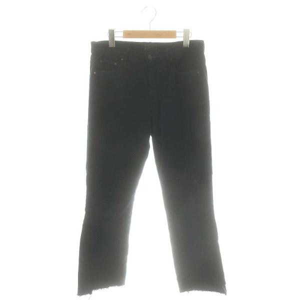マザー mother INSIDER CROP STEP FRAY コーデュロイパンツ フレア カットオフ ジッパーフライ 27 濃紺 /MI ■OS レディース【ブランド】マザー mother【表記サイズ】27（日本サイズS相当）※実寸サ...