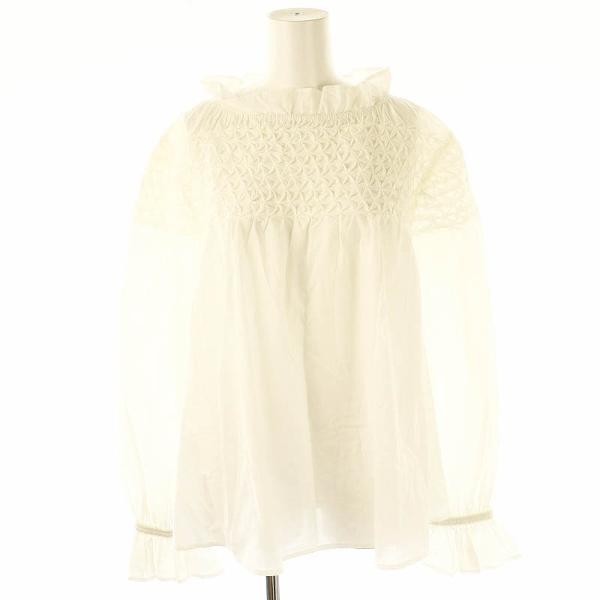 マーレット Merlette MAJORELLE BLOUSE ブラウス プルオーバー M ホワイト /DF ■OS レディース【ブランド】マーレット Merlette【表記サイズ】M【実寸サイズ】肩幅：43cm　身幅：58cm　着丈：60...