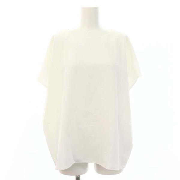 イーバイエクラ E by ?clat とろみコクーンブラウス フレンチスリーブ 38 白 ホワイト /MI ■OS ■PN レディース【表記サイズ】38（日本サイズM相当）【実寸サイズ】身幅：62.5cm　着丈：58.5-65.5cm　ゆき...