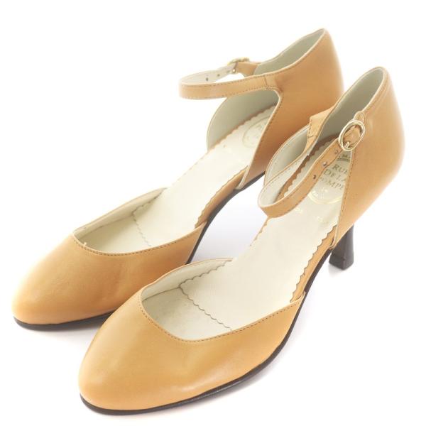 リュドラポンプ RUE DE LA POMPE パンプス レザー ストラップ 35.5 22.5cm ベージュ /WM ■PN レディース【ブランド】リュドラポンプ RUE DE LA POMPE【表記サイズ】35 1/2（日本サイズ22....