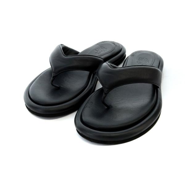 ジアボルギーニ GIA BORGHINI Flat Chunky Sandal サンダル レザー 37 24cm 黒 ブラック /AK8 ■PN レディース【表記サイズ】37（日本サイズ24cm相当）【実寸サイズ】ヒールの高さ：約1.5cm...