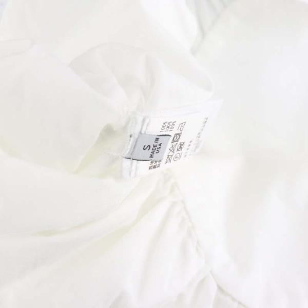 ロゼッタゲッティ ROSETTA GETTY BEAMS取り扱い ラッフルヨーク シャツ ブラウス 五分袖 S 白 ホワイト /DF ■OS ■PN レディース【表記サイズ】S【実寸サイズ】身幅：69cm　着丈：65cm　ゆき丈：47cm　...