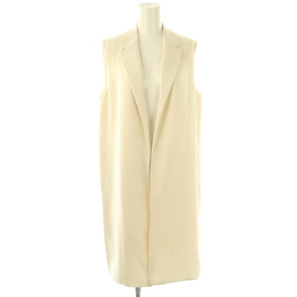 セオリー Theory SYNTHETIC CREPE STRAIGHT VEST ロングジレ ベスト 2 オフホワイト /HK ■OS レディース【ブランド】セオリー Theory【表記サイズ】2【実寸サイズ】身幅：50cm　着丈：94c...