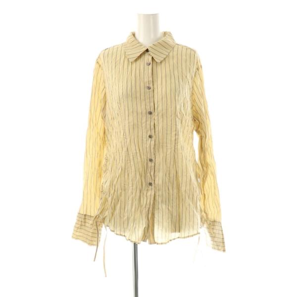 メゾンスペシャル MAISON SPECIAL Twisted Pleats Compact Shirt シャツ ストライプ F ベージュ ブラック /ES ■OS ■SH レディース【表記サイズ】F【実寸サイズ】肩幅：39cm　身幅：48...