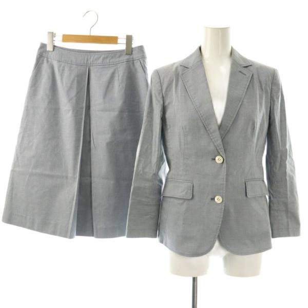 オールドイングランド OLD ENGLAND セットアップ テーラードジャケット シングル フレアスカート ひざ丈 36 グレー /BB レディース【ブランド】オールドイングランド OLD ENGLAND【表記サイズ】36【実寸サイズ】ジャ...