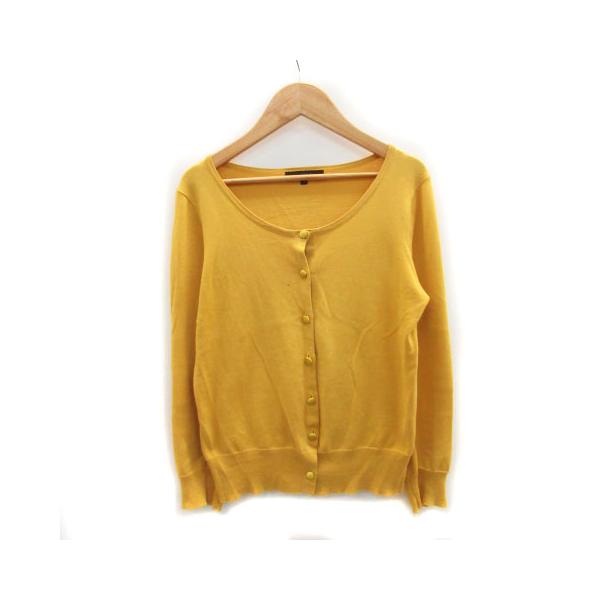 グリーンレーベルリラクシング ユナイテッドアローズ green label relaxing カーディガン ミドル丈 ラウンドネック 38 イエロー 黄色 /MS23 レディース【ブランド】グリーンレーベルリラクシング ユナイテッドアローズ...