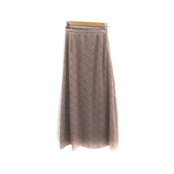 N.ナチュラルビューティーベーシック フレアスカート マキシ丈 ロング丈 花柄 M ブラウン 茶 ワインレッド /SM24 ■MO レディース【ブランド】N.Natural Beauty Basic N.ナチュラルビューティーベーシック【表...