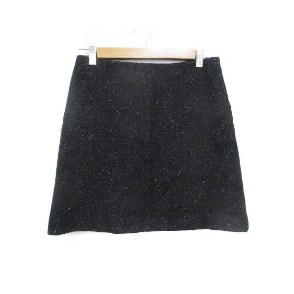 プレミスフォーセオリーリュクス Premise for Theory Luxe 台形スカート ミニ丈 ウール 総柄 38 黒 白 ブラック ホワイト /FF56 レディース【ブランド】プレミスフォーセオリーリュクス Premise for ...