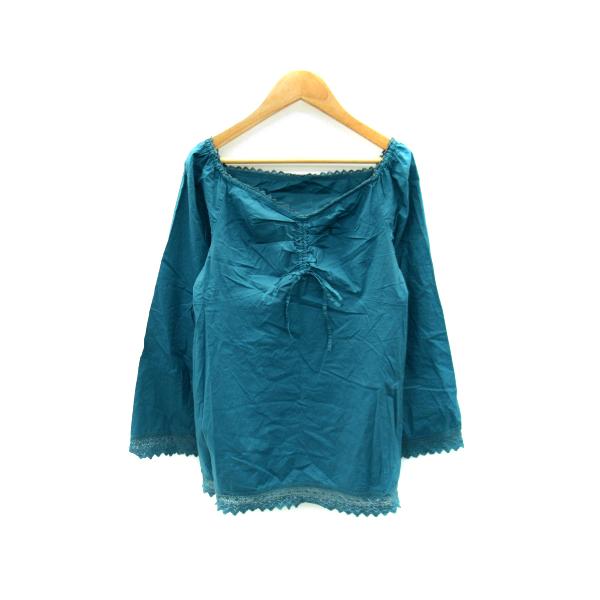 メルローズ MELROSE ブラウス カットソー 長袖 スクエアネック 無地 レース リボン ターコイズブルー /SY46 レディース【ブランド】メルローズ MELROSE【表記サイズ】サイズ表記なし※実寸サイズをご確認ください。【実寸サイ...