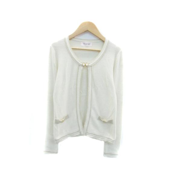 デビュー ド フィオレ Debut de Fiore by LAISSE PASSE ニットカーディガン ラウンドネック ミドル丈 38 オフホワイト /HO3 レディース【ブランド】デビュー ド フィオレ Debut de Fiore【表...