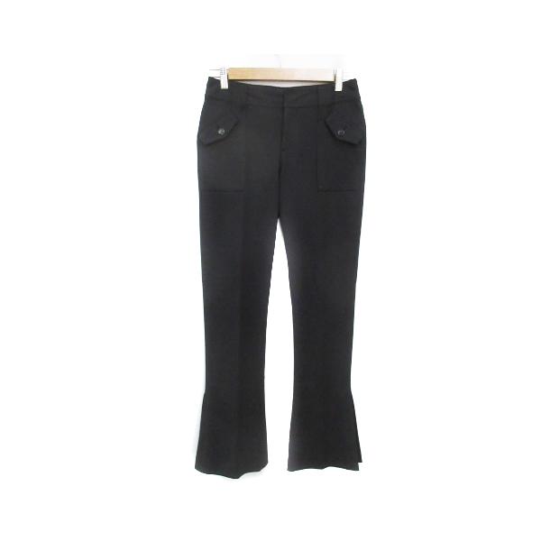 22オクトーブル 22 OCTOBRE スラックスパンツ ブーツカット フレアパンツ ロング丈 38 黒 ブラック /FF48 ■MO レディース【ブランド】22オクトーブル 22 OCTOBRE【表記サイズ】38(日本サイズM相当)※実寸...