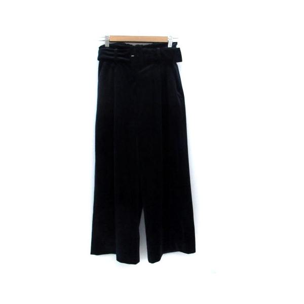 イーブス YEVS ワイドパンツ アンクル丈 ベロア ベルト付き M 紺 ネイビー /HO9 ■MO レディース【ブランド】イーブス YEVS【表記サイズ】M※実寸サイズをご確認ください。【実寸サイズ】ウエスト：66cm　もも幅：24cm　...