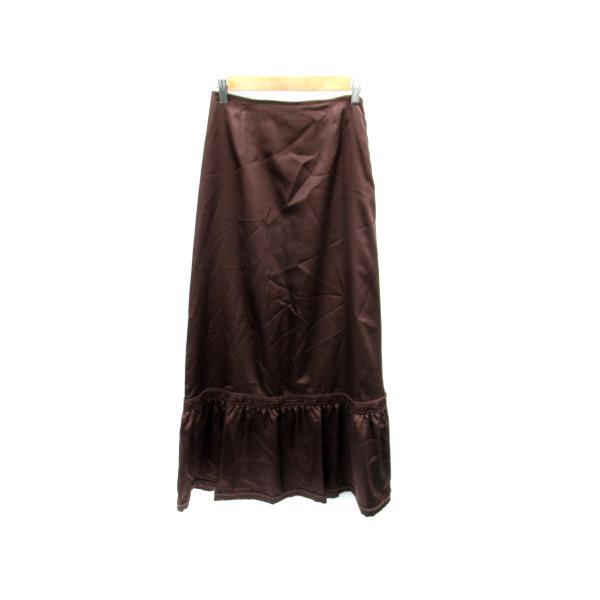 トランスコンチネンツ TRANS CONTINENTS フレアスカート マーメイドスカート ロング丈 マキシ丈 無地 0 ブラウン /SY20 ■MO レディース【ブランド】トランスコンチネンツ TRANS CONTINENTS【表記サイズ...