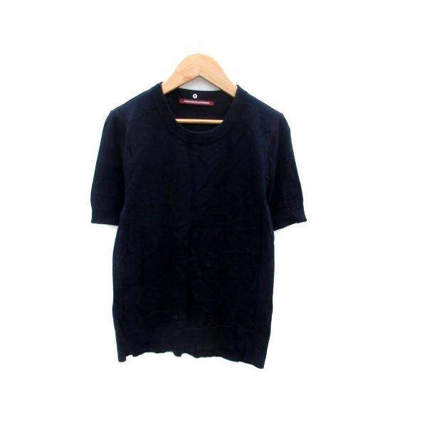 コントワーデコトニエ COMPTOIR DES COTONNIERS ニット カットソー ラウンドネック 半袖 無地 7 紺 ネイビー /HO7 レディース【ブランド】コントワーデコトニエ COMPTOIR DES COTONNIERS【表...