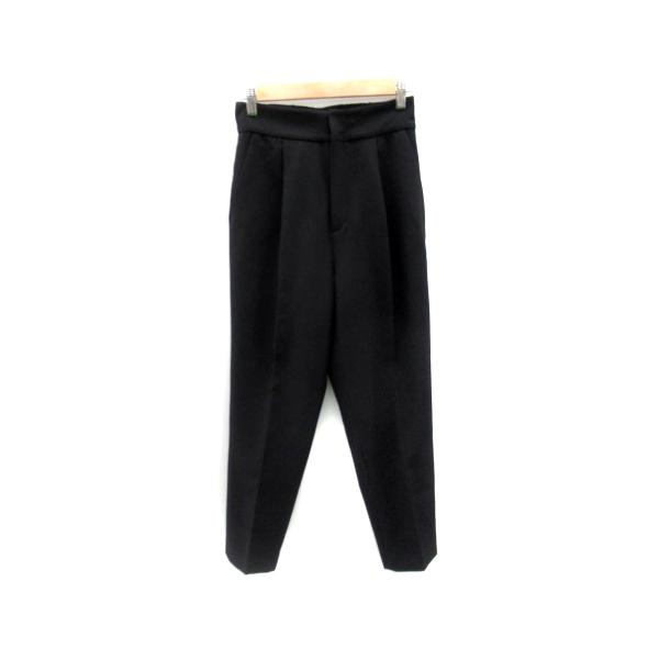 テチチ Te chichi スラックスパンツ テーパードパンツ ロング丈 無地 S 黒 ブラック /SY16 ■MO レディース【ブランド】テチチ Te chichi【表記サイズ】S※実寸サイズをご確認ください。【実寸サイズ】ウエスト：64...