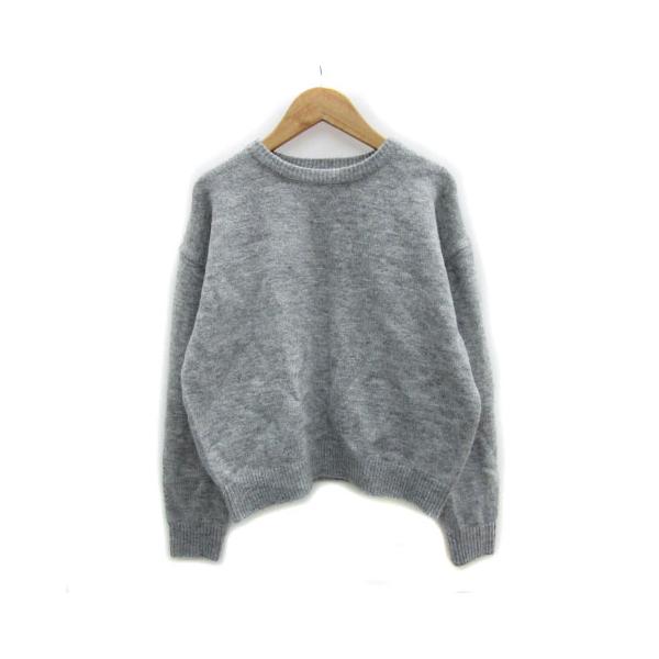 ジョイントワークス JOINT WORKS ニット セーター 長袖 ラウンドネック グレー /MS16 レディース【表記サイズ】記載なし※実寸サイズをご確認ください。【実寸サイズ】身幅：54cm　着丈：46cm　ゆき丈：72cm　　【素材】...