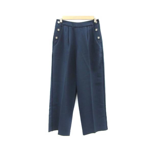 ローズバッドカップルズ ROSE BUD COUPLES スラックスパンツ ワイドパンツ アンクル丈 S ネイビー 紺 /YM7 ■MO レディース【ブランド】ローズバッドカップルズ ROSE BUD COUPLES【表記サイズ】S※実寸サ...